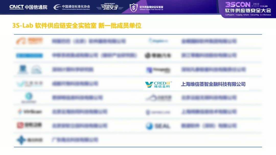 维信金科入选中国信通院“软件供应链安全实验室（3S-Lab）”成员单位_产业_金融_信息