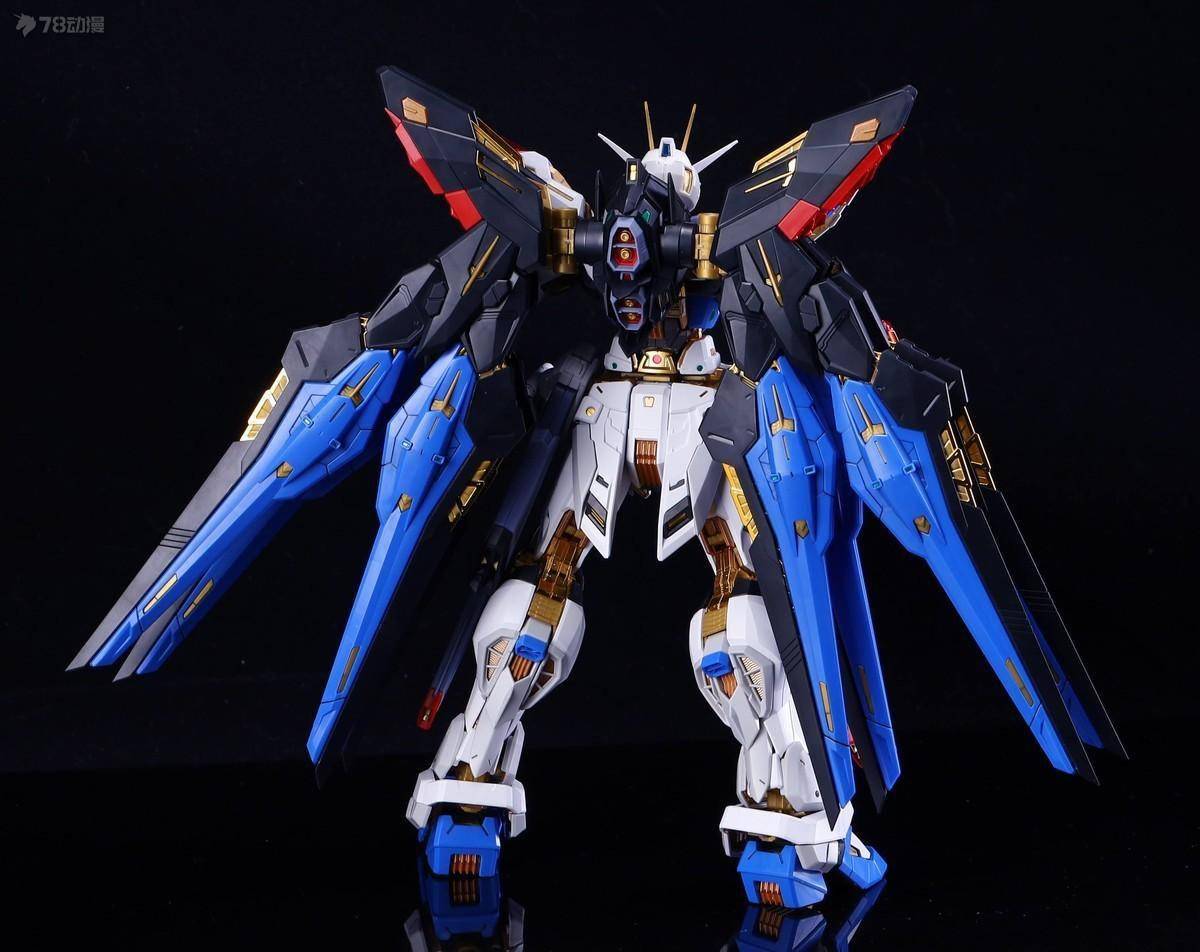 78官测：MG MGEX 强袭自由高达_细节_骨架_金色