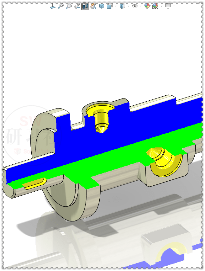 用SolidWorks自带的特征库生成键槽和接头_参考_配置_端面
