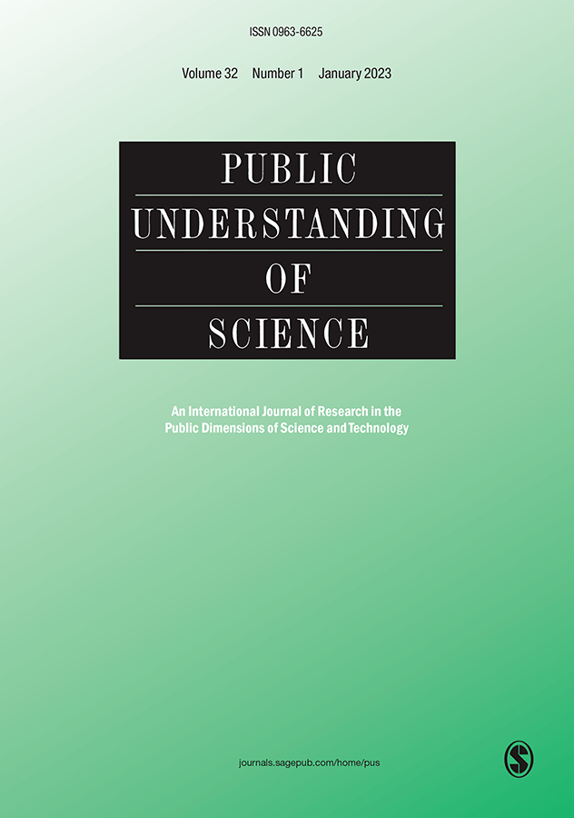 【出版】Public Understanding of Science：2023年第1期_信箱