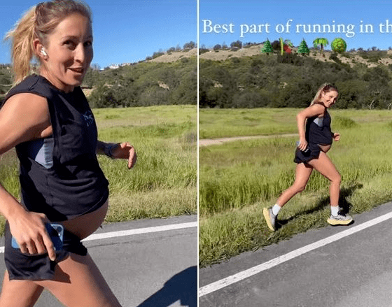 加州30岁孕妇挺9月大肚参赛！跑1600m仅花5分钟 比第1胎时快8秒_训练_结果_麦勒