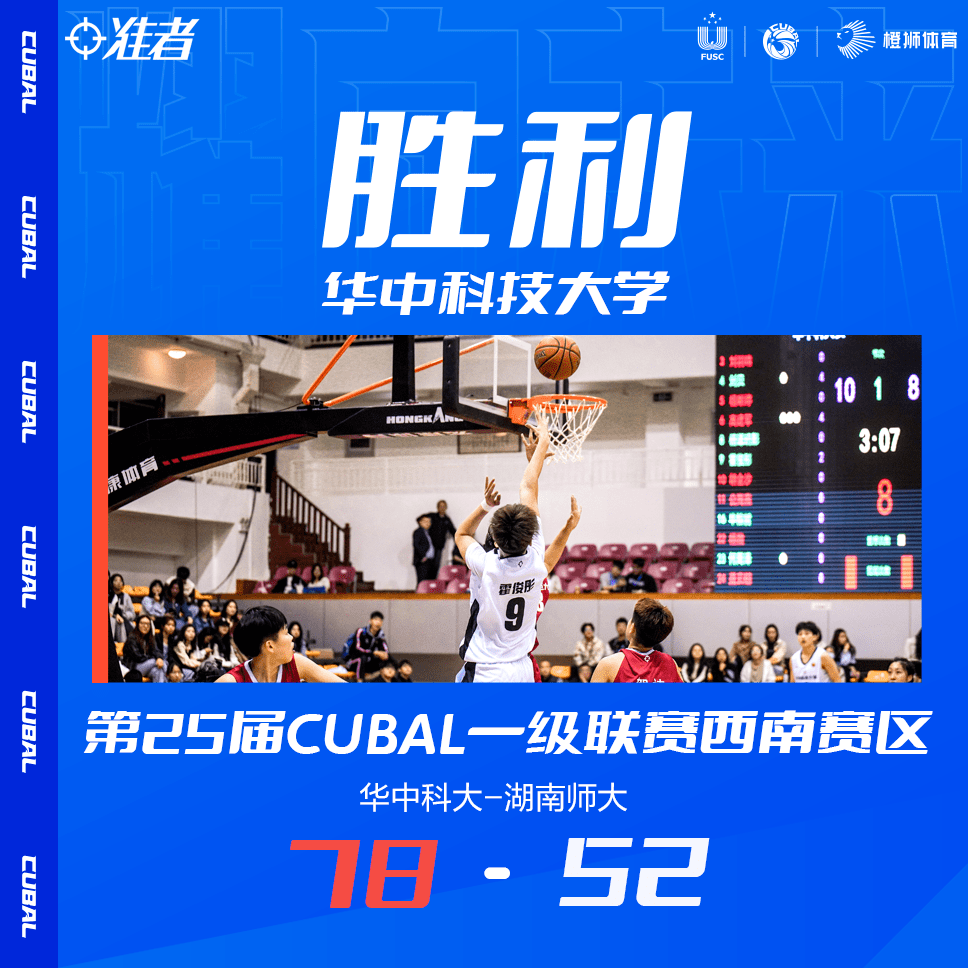 CUBAL一级联赛西南赛区我校女篮夺冠，霍俊彤当选MVP！_华科_高建军_比分