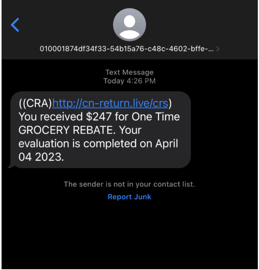 警惕！加拿大惊现新型诈骗！收到CRA短信千万别点！_退税_声音_网络