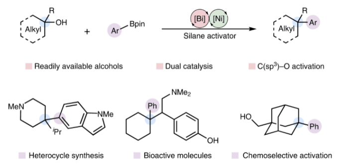 Nat. Synth.：三级醇的脱氧Suzuki-Miyaura芳基化反应_产物_进行_体系