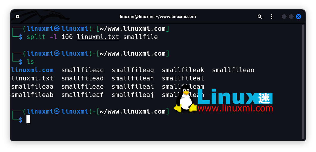 如何在 Linux 中使用 split 命令拆分文本文件_txt_长度_分割