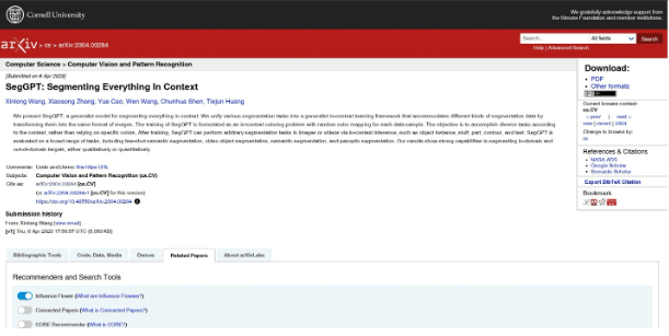 智源人工智能研究院发布SegGPT：一键分割图像与视频的利器_模型_视觉_通用