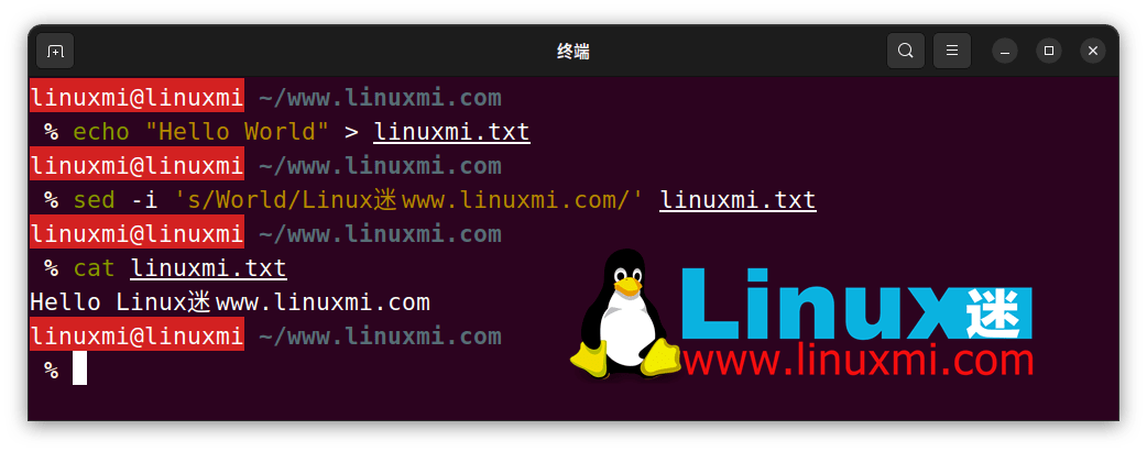 掌握 Linux sed 命令综合指南_www_com_Hello