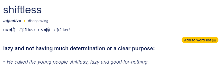 每日一词 | shiftless_lazy_and_clear