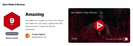 《心灵杀手2》IGN 9分：出色的续作 远超原作！｜曝R星发律师函想拿到GTA6.com网站 截止至10月26日_活动_玩家_哈奇姆