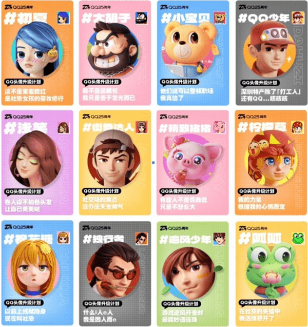 腾讯像素风QQ头像正式升级3D版！你的第一个QQ头像是什么_经典_表情_青蛙