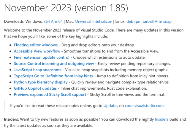 Visual Studio Code 1.85版本发布：新增GitHub Copilot功能_用户_相关_视图